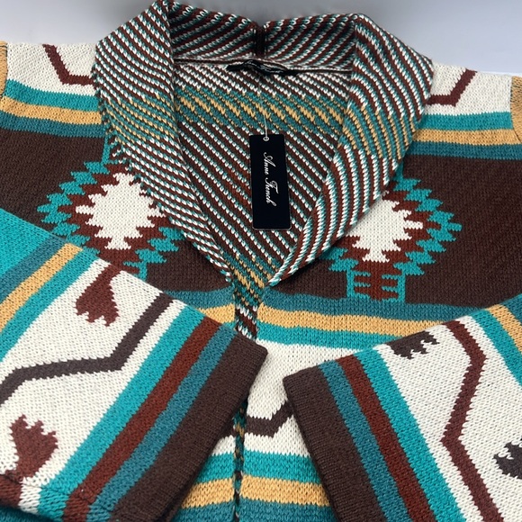 Anne French | Sweaters | Anne French Aztec Southwestern Print Cardigan ...